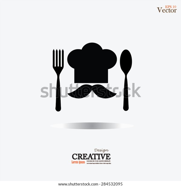 Icono del chef.Símbolo del chef.ilustración vectorial.: vector de stock ...