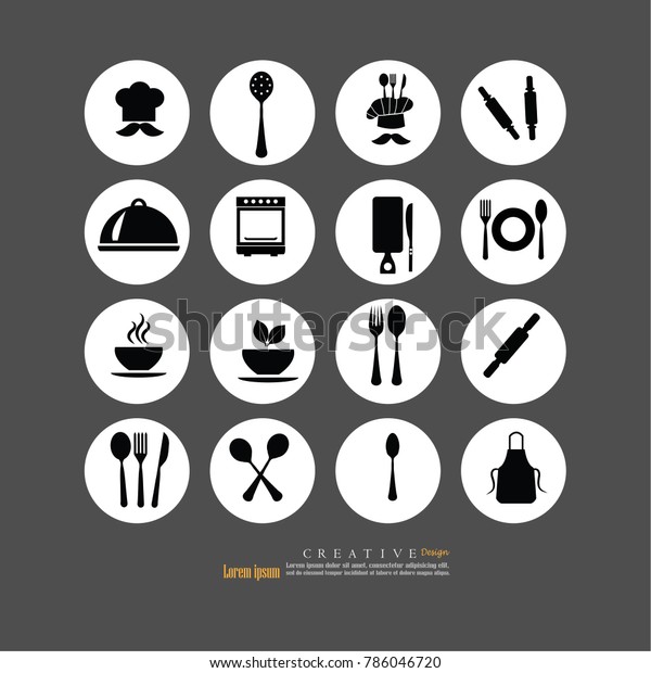 Chef Iconchef Symbolvector Illustration Stock Vector (Royalty Free ...