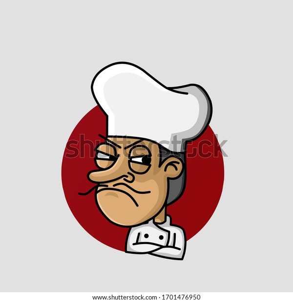 Chef Mascot Cartoon Character Angry Face Stock Vector (Royalty Free ...