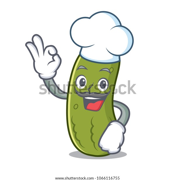 Chef Pickle Character Cartoon Style Stock Vector (Royalty Free) 1066116755