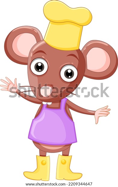Chef Rat Cartoon Character Illustration Stock Vector (Royalty Free ...