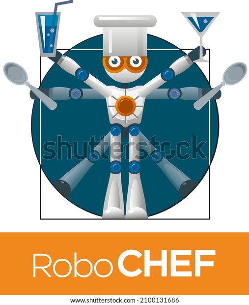 Chef Robot Logo Vending Machine Food Stock Vector (Royalty Free ...