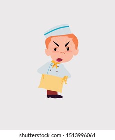 Chef Angry Points His Head His Stock Vector (Royalty Free) 1513994024