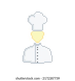 Chef Vector Icon Vector Pixel Art Stock Vector (Royalty Free ...