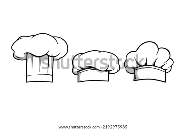 ilustración vectorial cheff hat con 3: vector de stock (libre de ...