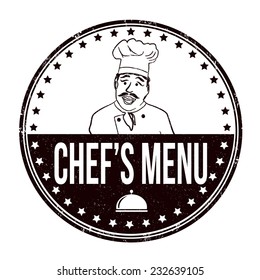 Chefs Menu Grunge Rubber Stamp On Stock Vector (Royalty Free) 232639105 ...