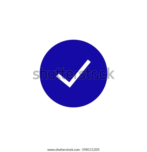 Chek Icon Vector Cheked Blue Icon Stock Vector (Royalty Free) 598111205 ...