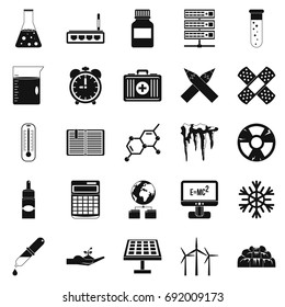 Chemical Composition Icons Set Simple Set Stock Vector (Royalty Free ...