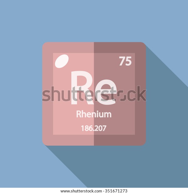 Chemical Element Rhenium Flat Design Style: vector de stock (libre de ...