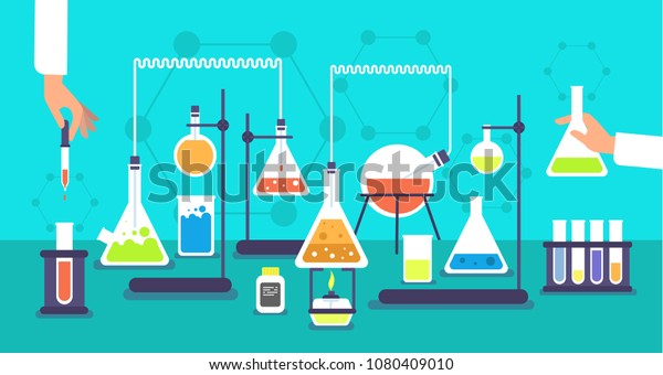 Chemical Equipment Chemistry Analysis Laboratory Science Stock Vector ... Chemical Equipment Chemistry Analysis Laboratory Science Stock Vector ...