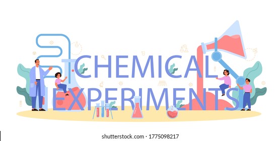 Chemical Experiment Typographic Header Concept Chemistry Stock Vector ...