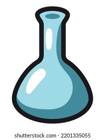 Chemical Flask Cartoon Isolated Flat Icon Stock Vector (Royalty Free ...