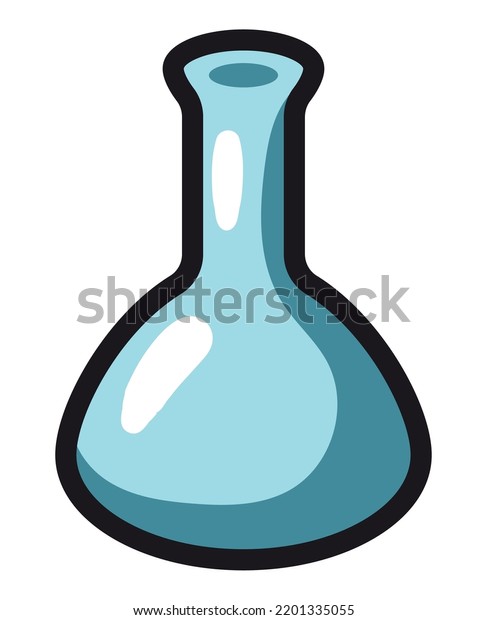 Chemical Flask Cartoon Isolated Flat Icon Stock Vector (Royalty Free ...