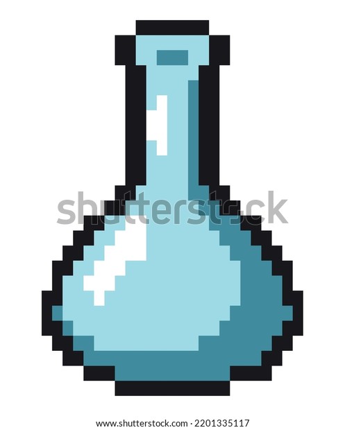 Chemical Flask Pixel Art Isolated Icon Stock Vector (Royalty Free ...