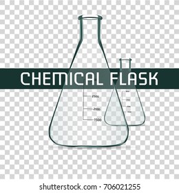 Chemical Flask Transparent Vector Illustration Stock Vector (Royalty ...