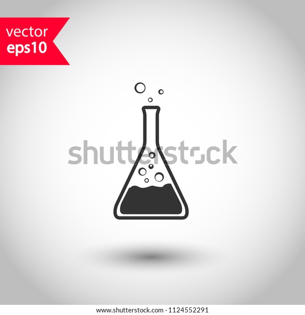 Chemical Flasks Icon Toxic Laboratory Flask Stock Vector (Royalty Free ...