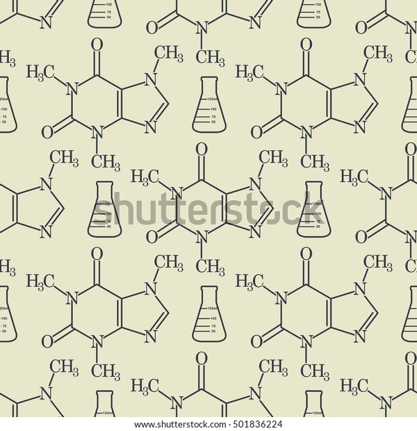 Chemical Formula Background Seamless Stock Vector (Royalty Free ...