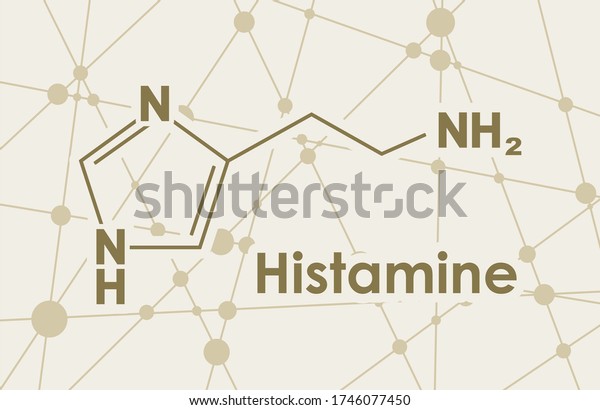 Chemical Formula Histamine Connected Lines Dots Stock Vector (Royalty ...