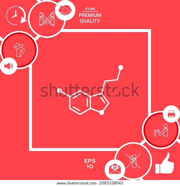 Chemical Formula Icon Serotonin Element Your Stock Vector (Royalty Free ...