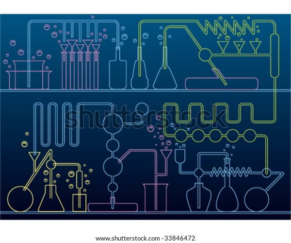 Chemical Laboratory Background Stock Vector (Royalty Free) 33846472 ...