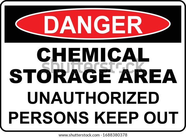 Chemical Storage Area Keep Out Sign Stock Vector (Royalty Free ...