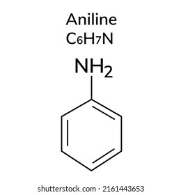 Chemical Structural Formula Aniline: เวกเตอร์สต็อก (ปลอดค่าลิขสิทธิ์ ...