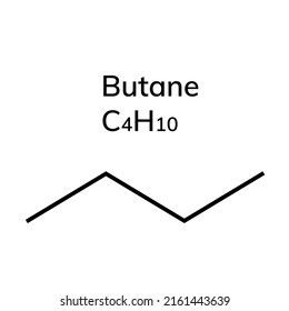 Chemical Structural Formula Butane Stock Vector (Royalty Free ...