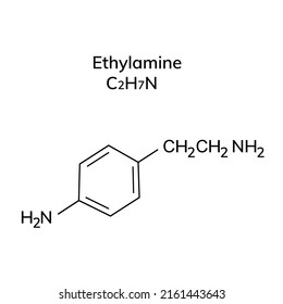 Chemical Structural Formula Ethylamine Stock Vector (Royalty Free ...