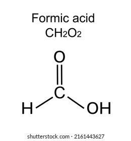 Chemical Structural Formula Formic Acid Stock Vector (Royalty Free ...