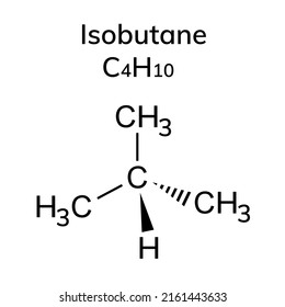 Chemical Structural Formula Isobutane Stock Vector (Royalty Free ...