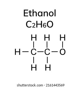 Chemical Structural Formulas Ethanol Stock Vector (Royalty Free ...