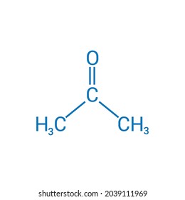 Chemical Structure Acetone C3h6o 库存矢量图（免版税）2039111969 | Shutterstock