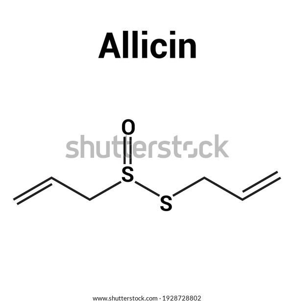 Chemical Structure Allicin C6h10os2 Stock Vector (Royalty Free ...