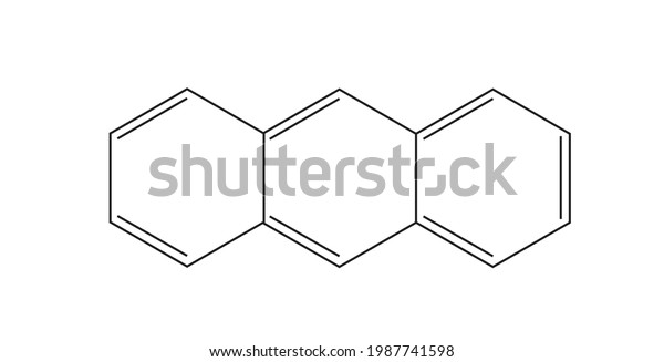 Chemical Structure Anthracene Molecule Aromatic Benzene Stock Vector ...