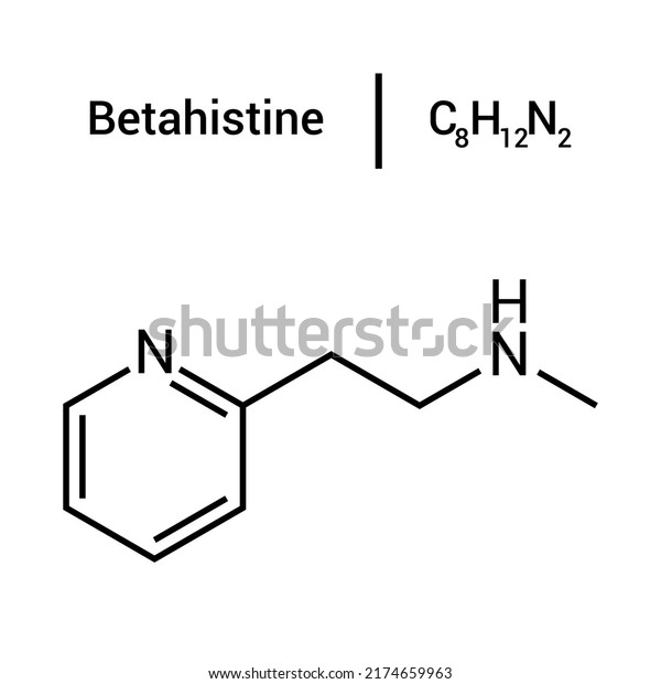 Chemical Structure Betahistine C8h12n2: เวกเตอร์สต็อก (ปลอดค่าลิขสิทธิ์ ...