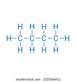 Chemical Structure Butane C4h10 Stock Vector (Royalty Free) 2155566911 ...