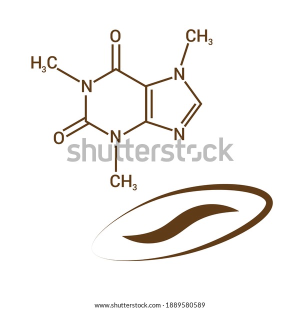 Chemical Structure Caffeine C8h10n4o2 Stock Vector (Royalty Free ...
