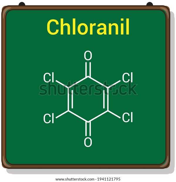 Chemical Structure Chloranil C6cl4o2 Stock Vector (Royalty Free ...