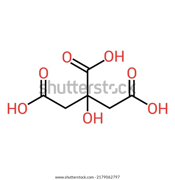 Chemical Structure Citric Acid C6h8o7: เวกเตอร์สต็อก (ปลอดค่าลิขสิทธิ์ ...