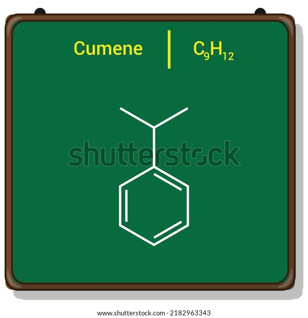 estructura química de Cumene (C9H12): vector de stock (libre de ...