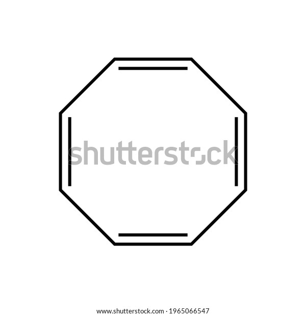 Chemical Structure Cyclooctatetraene C8h8 Stock Vector (Royalty Free ...