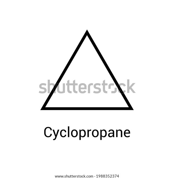 Chemical Structure Cyclopropane C3h6 Stock Vector (Royalty Free ...