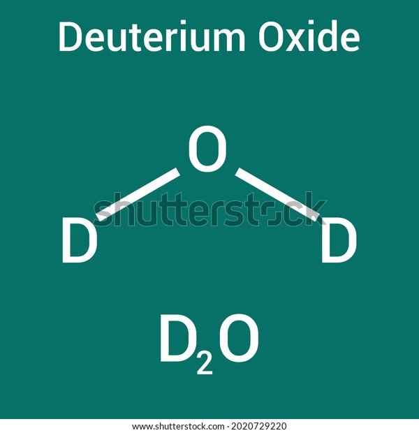Chemical Structure Deuterium Oxide D2o Stock Vector (Royalty Free ...