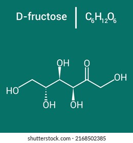 estructura química de la d-fructosa (C6H12O6): vector de stock (libre ...
