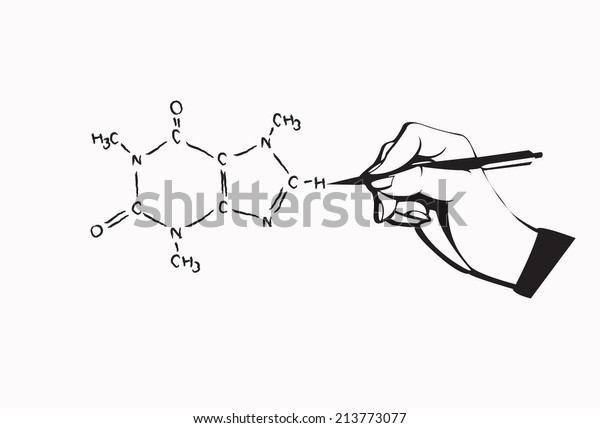 Chemical Structure Drawing Hand: เวกเตอร์สต็อก (ปลอดค่าลิขสิทธิ์ ...
