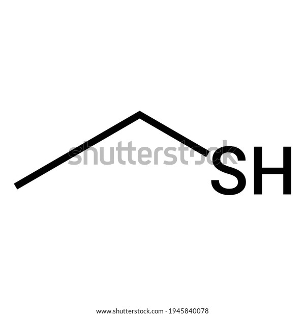 Chemical Structure Ethanethiol C2h6s Stock Vector (Royalty Free ...