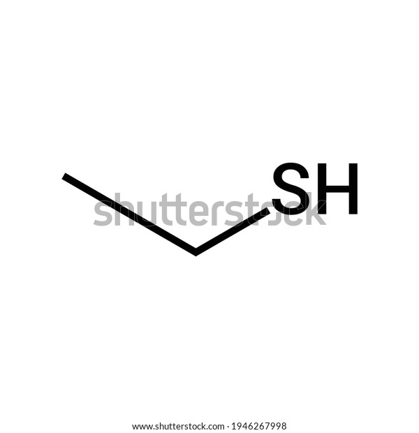 Chemical Structure Ethanethiol C2h6s Stock Vector (Royalty Free ...