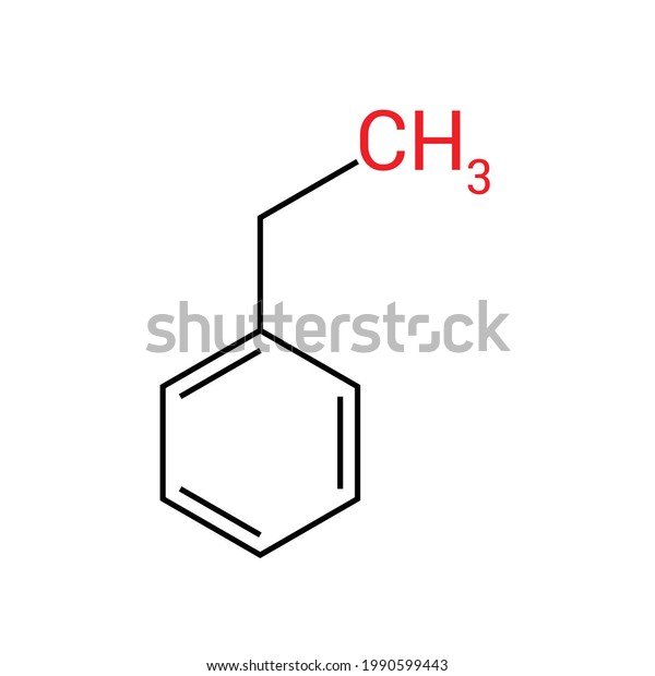 Chemical Structure Ethylbenzene C8h10 Stock Vector (Royalty Free ...