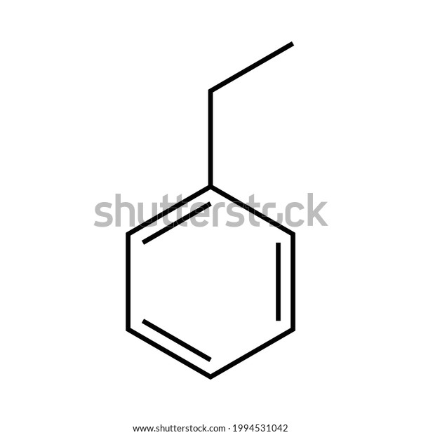 Chemical Structure Ethylbenzene C8h10 Stock Vector (Royalty Free ...