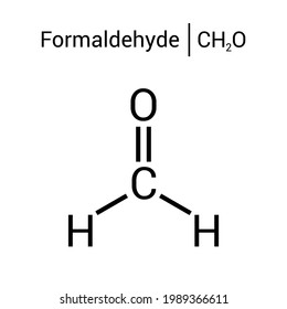 Chemical Structure Formaldehyde Ch2o: стоковая векторная графика (без ...